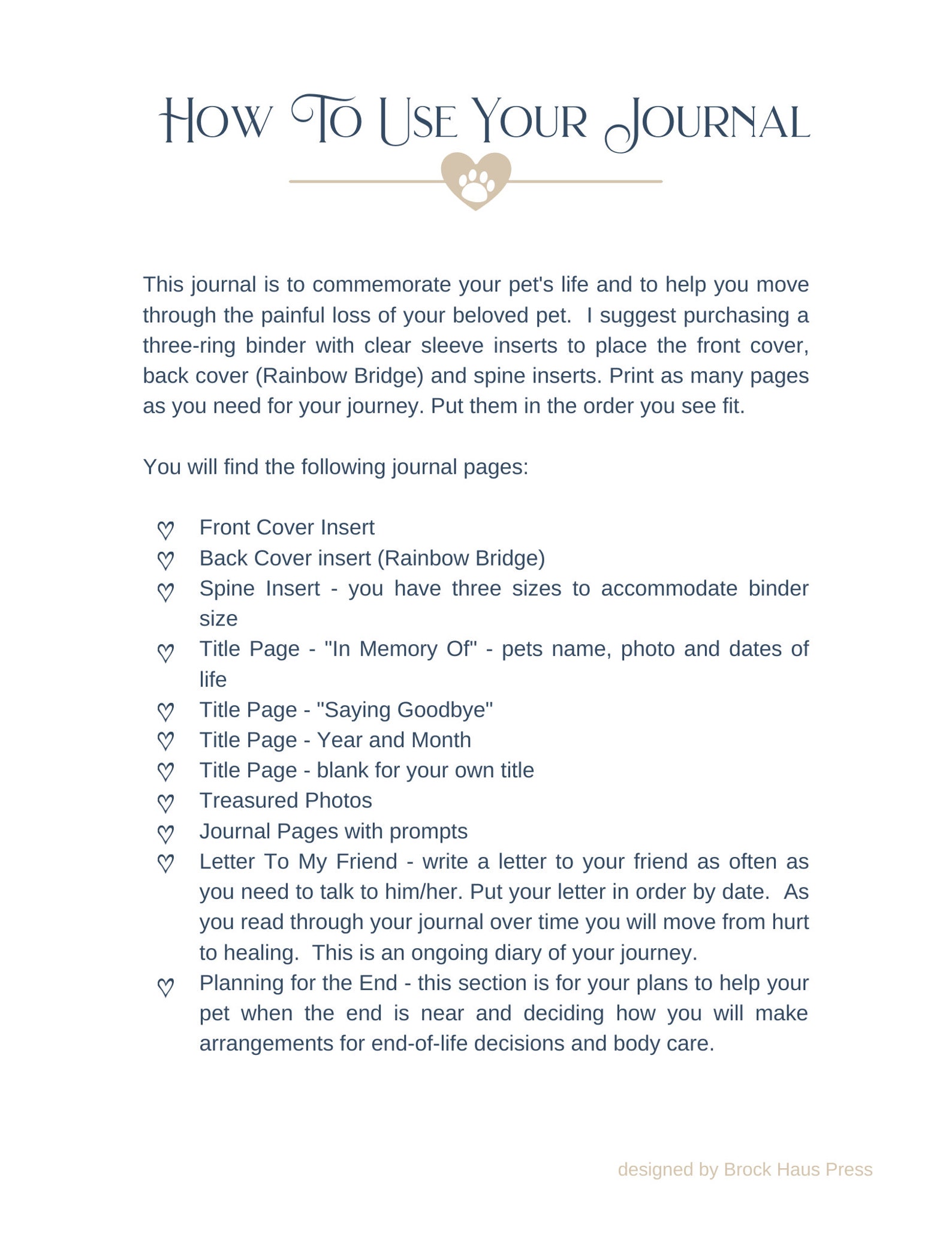 Pet Loss Grief Journal | 27 Pages | Digitally Editable | Rainbow Bridge ...