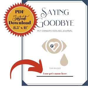 Pet Loss Grief Journal | 27 Pages | Digitally Editable | Rainbow Bridge ...