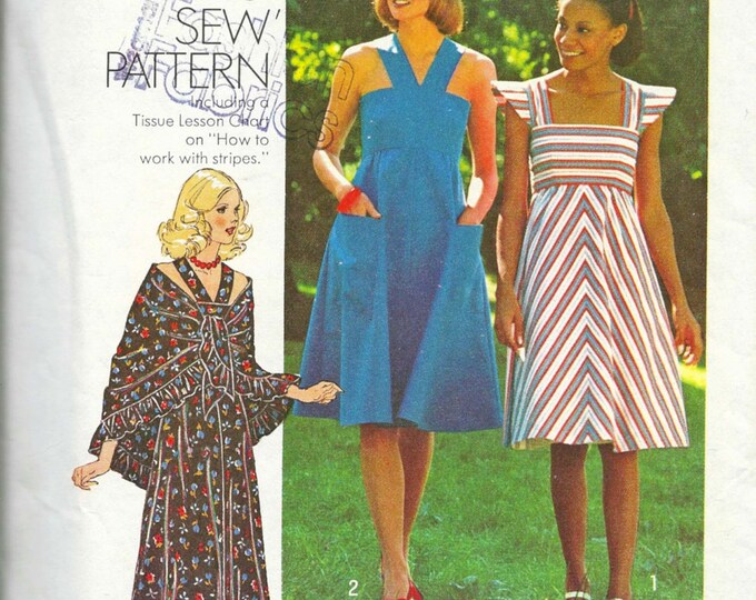 1970s Simplicity 7332 Junior/misses Dress in Two Lengths and - Etsy