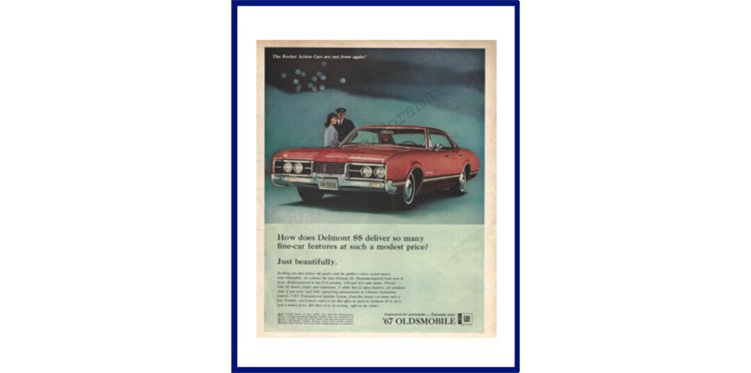 1967 OLDSMOBILE DELMONT 88 Automobile Original 1966 Vintage Extra Large ...