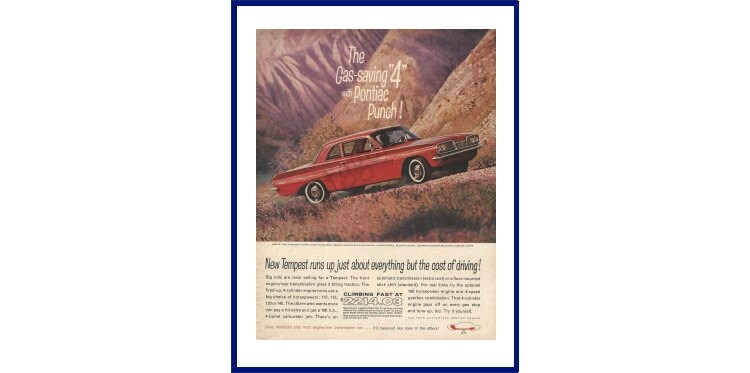 PONTIAC TEMPEST Automobile Original 1962 Vintage Extra Large - Etsy
