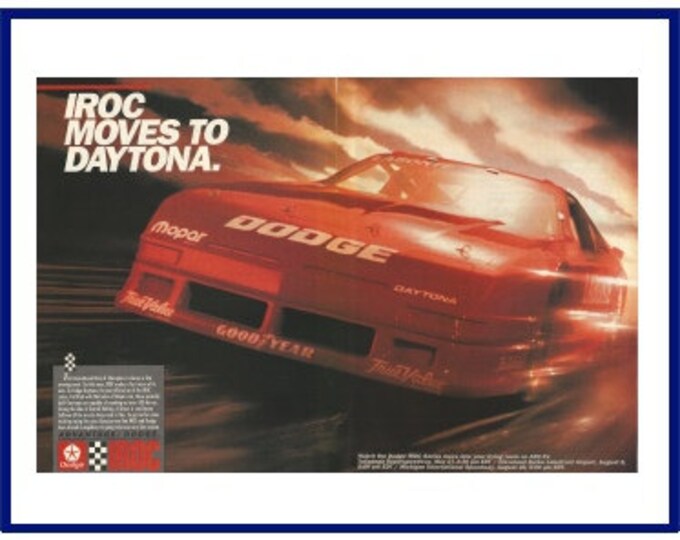 DODGE DAYTONA Automobile Original 1990 Vintage Color Print ...