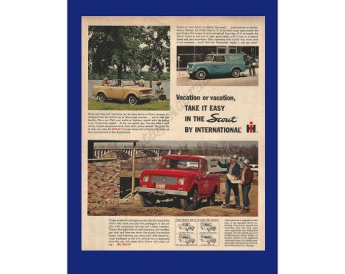 INTERNATIONAL SCOUT TRUCK Original 1962 Vintage Extra Large - Etsy