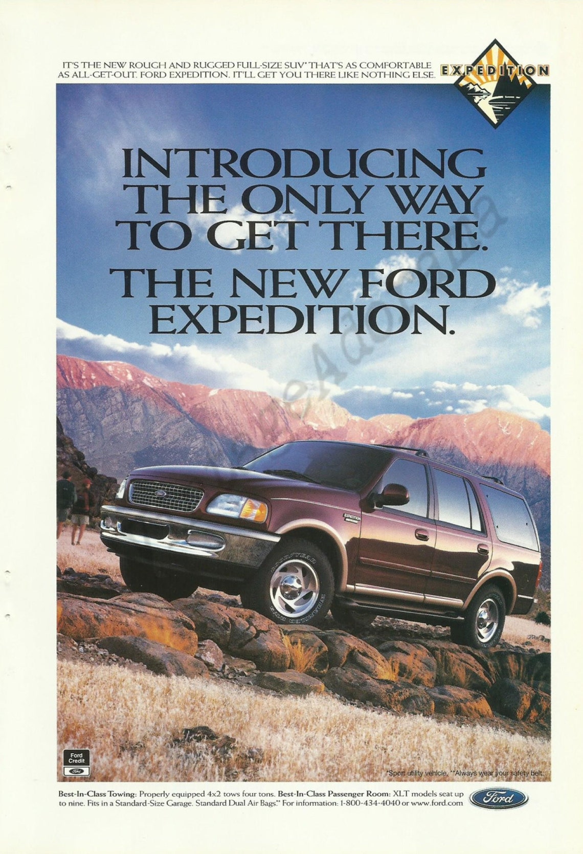 FORD EXPEDITION SUV Original 1997 Vintage Color Print Advertisement ...