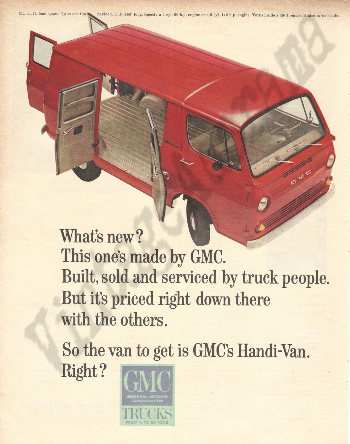 GMC Handi-van Original 1964 Vintage Extra Large Color Print - Etsy