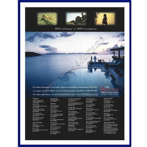 BRITISH VIRGIN ISLANDS Travel & Tourism Original 2003 Vintage Color ...