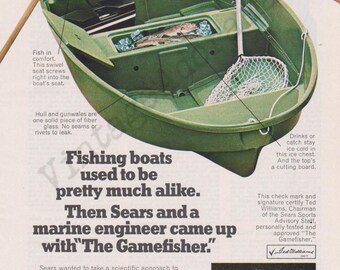 SEARS The Gamefisher Boat Original 1970 Vintage Israel, 46% OFF