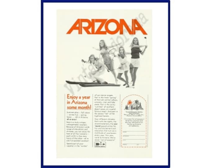 Arizona Golf Map - Etsy