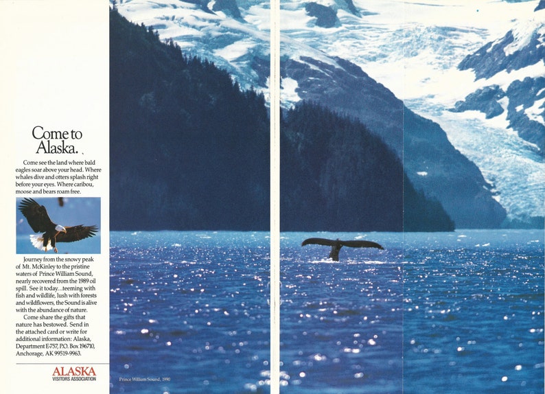 ALASKA Original 1991 Vintage Color Print Advertisement | Etsy