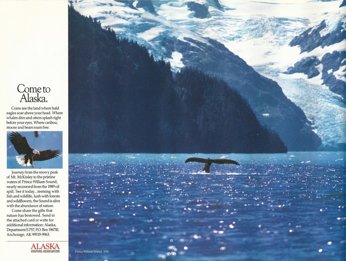 ALASKA Original 1991 Vintage Color Print Advertisement - Etsy