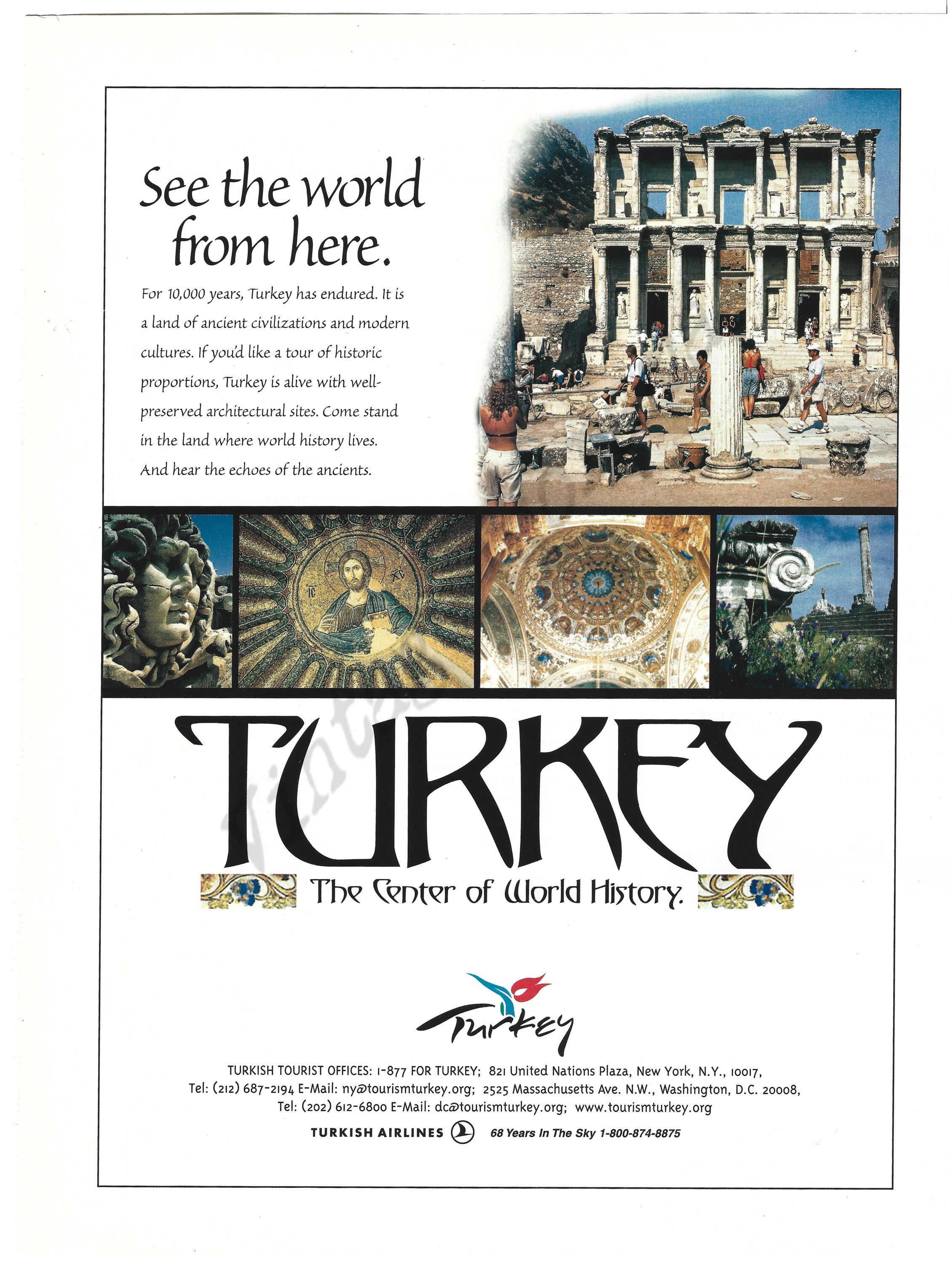 TURKEY Travel & Tourism Original 2001 Vintage Color Print Advertisement ...