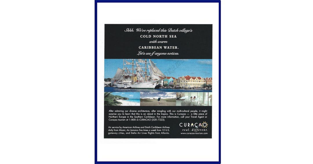 CURACAO Original 2002 Vintage Color Print Advertisement - Tall Sailing ...