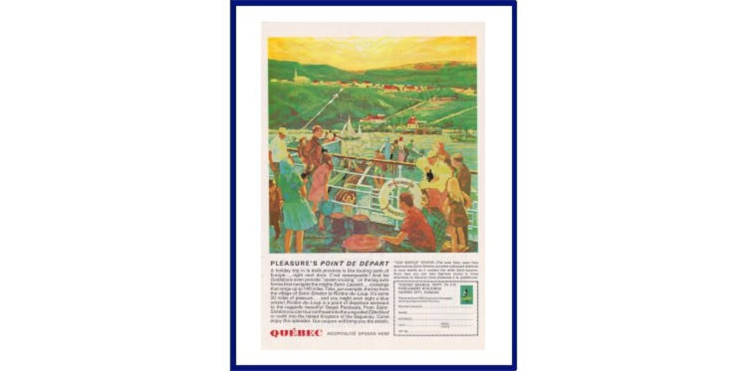 QUEBEC, CANADA Original 1966 Vintage Color Print Advertisement - Saint ...