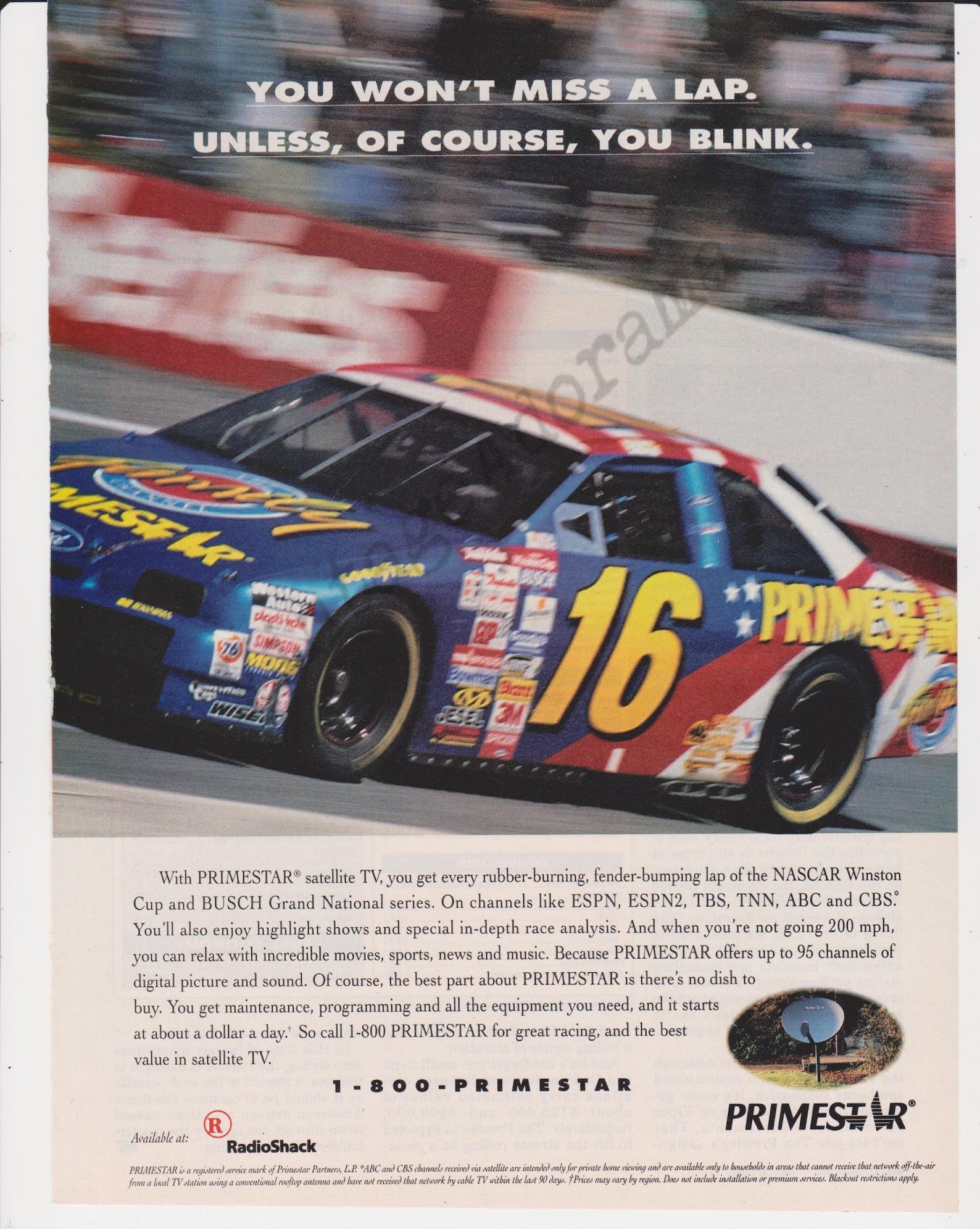 PRIMESTAR Satellite TV Original 1996 Vintage Color Print Advertisement ...