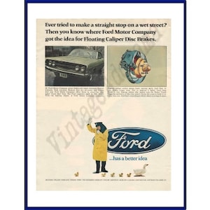 FORD AUTOMOBILES Original 1968 Vintage Extra Large Print Advertisement ...