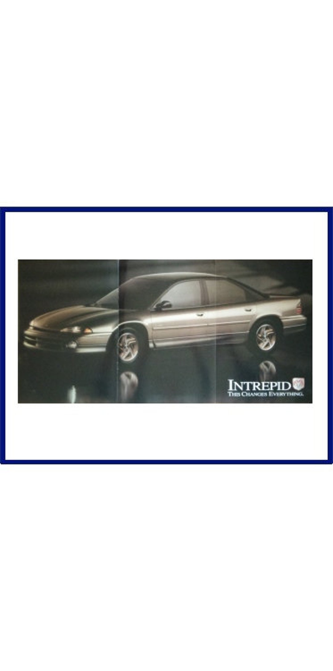 1993 DODGE INTREPID AUTOMOBILE Original 1992 Vintage Print ...