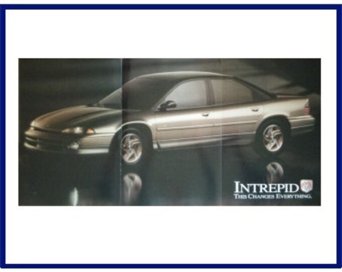 1993 DODGE INTREPID AUTOMOBILE Original 1992 Vintage Print ...