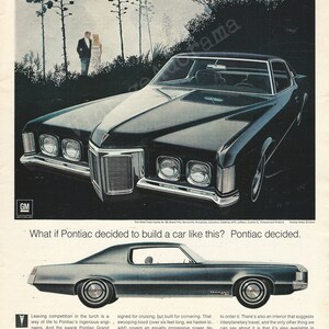 1969 PONTIAC GRAND PRIX Automobile Original 1968 Vintage Extra Large ...