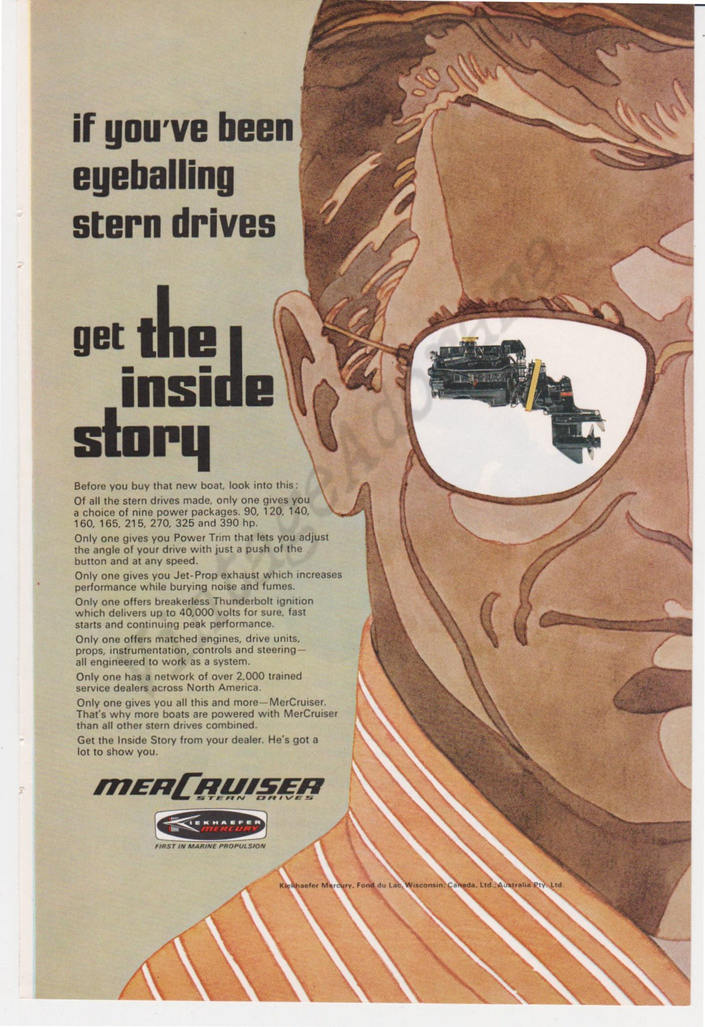 Mercruiser / Mercury Stern Drive Boat Motors Original 1970 Vintage ...