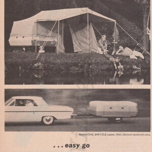 Apache Camping Trailers Original 1965 Vintag Print Advertisement Easy ...