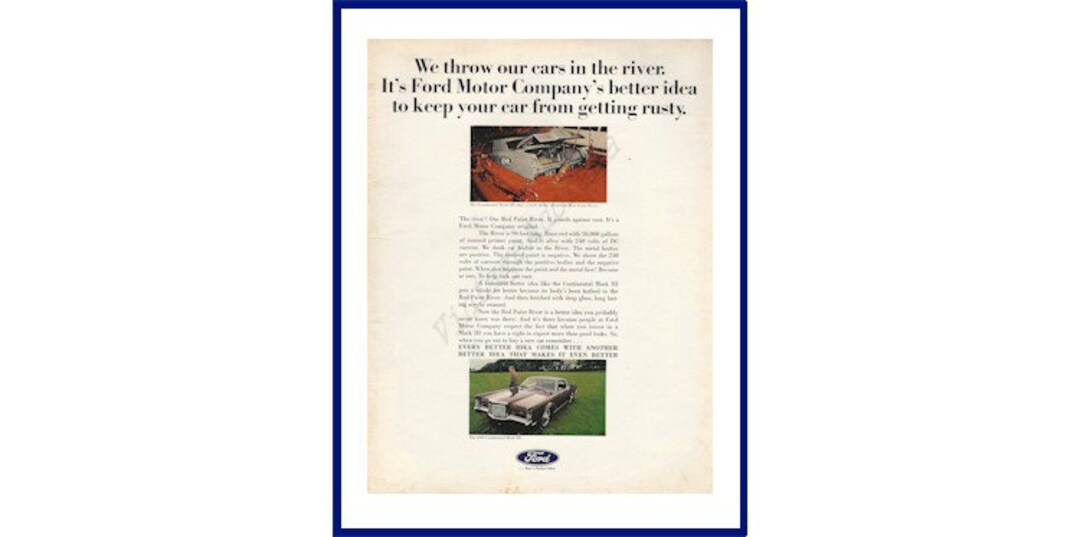 1969 CONTINENTAL MARK III / Ford Motor Company Original 1968 Vintage ...