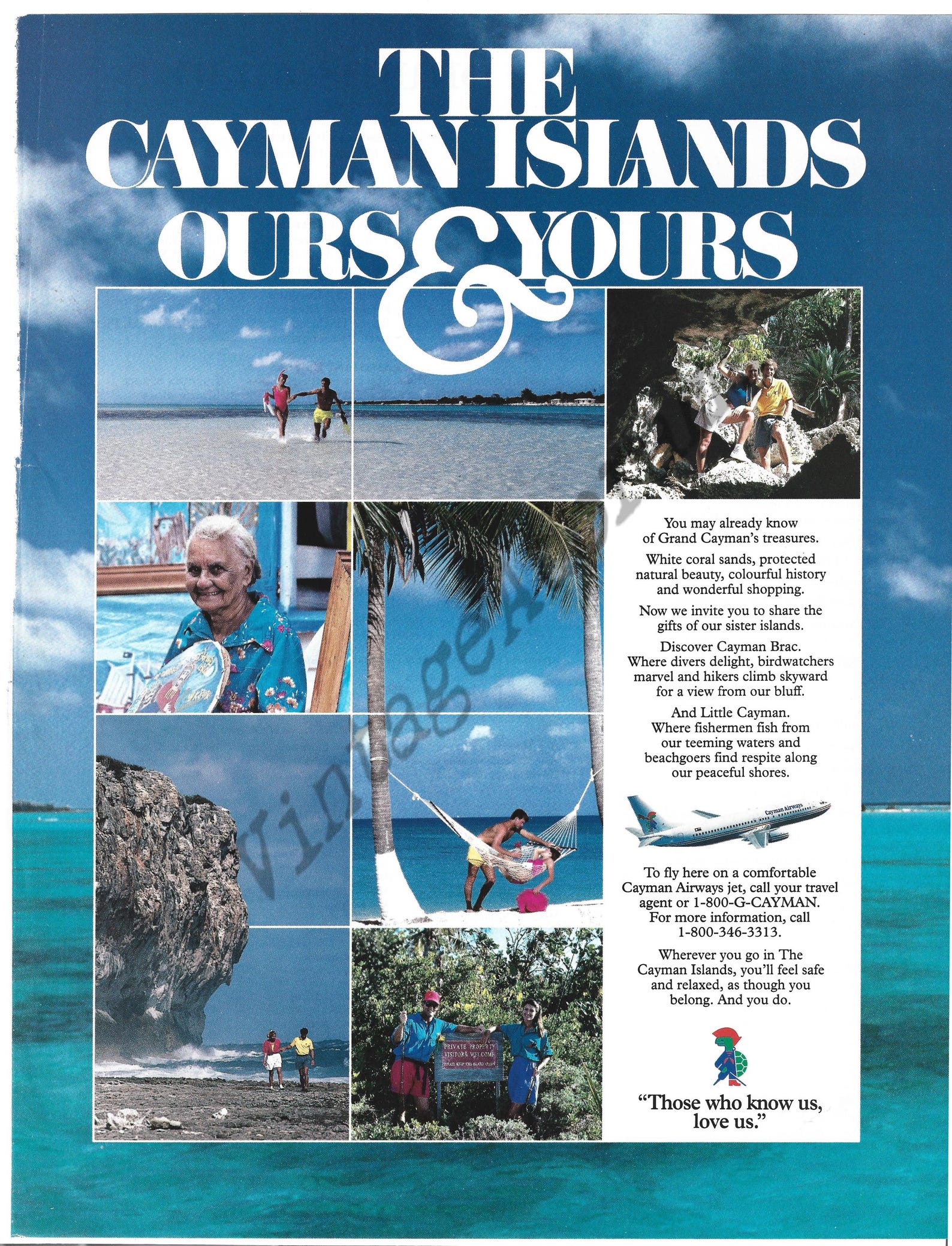 CAYMAN ISLANDS Travel and Tourism Original 1996 Vintage Color Print ...