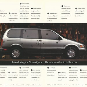 NISSAN QUEST MINIVAN Original 1992 Vintage Color Print Advertisement ...