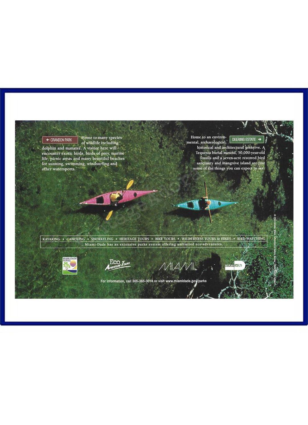 MIAMI-DADE PARKS, Florida Original 2003 Vintage Color Print ...
