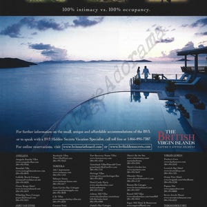 BRITISH VIRGIN ISLANDS Travel & Tourism Original 2003 Vintage Color ...
