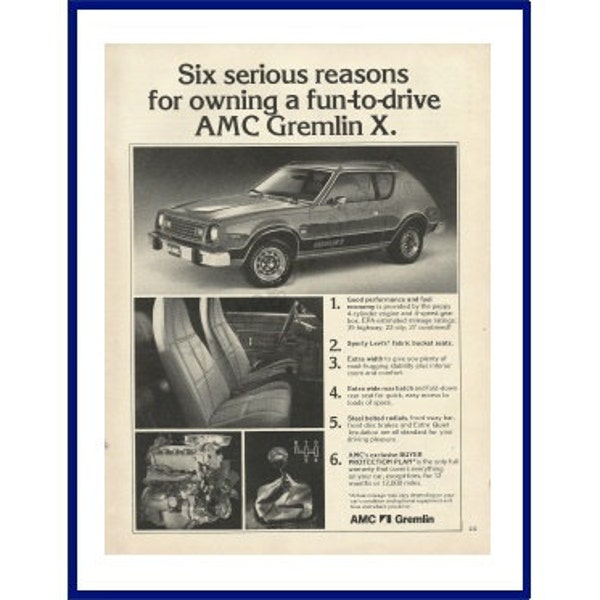 Amc Gremlin Advertisement - Etsy