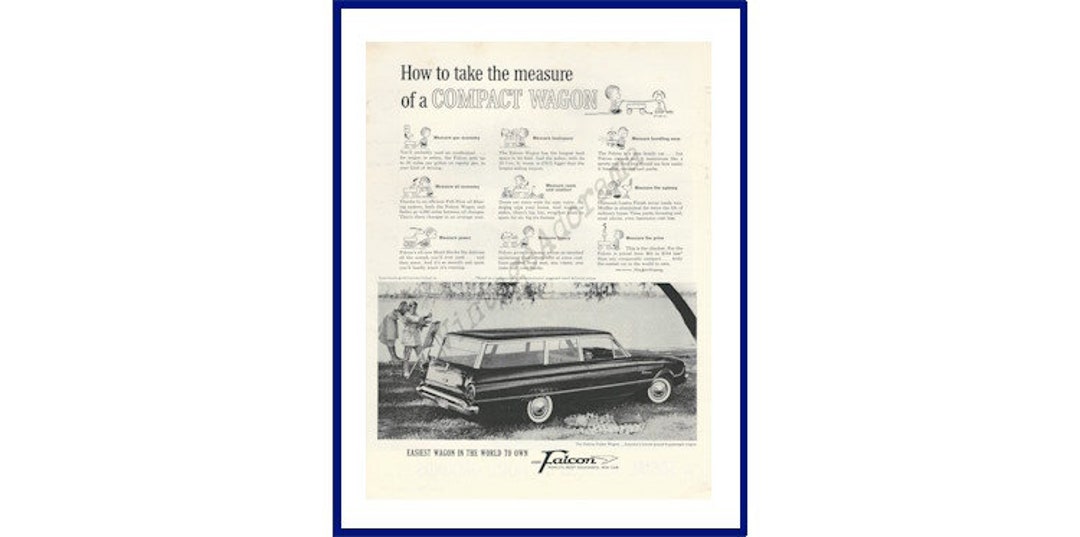 FORD FALCON TUDOR Station Wagon Automobile Original 1960 Vintage Extra ...