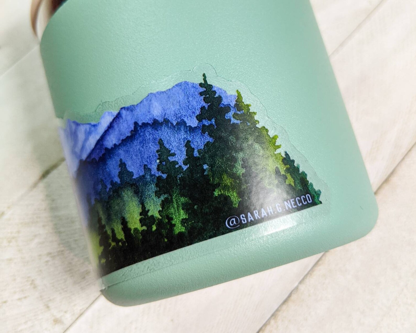 Northwest Landscape Wrap Sticker, 2x8 Clear Vinyl Die Cut Sticker ...