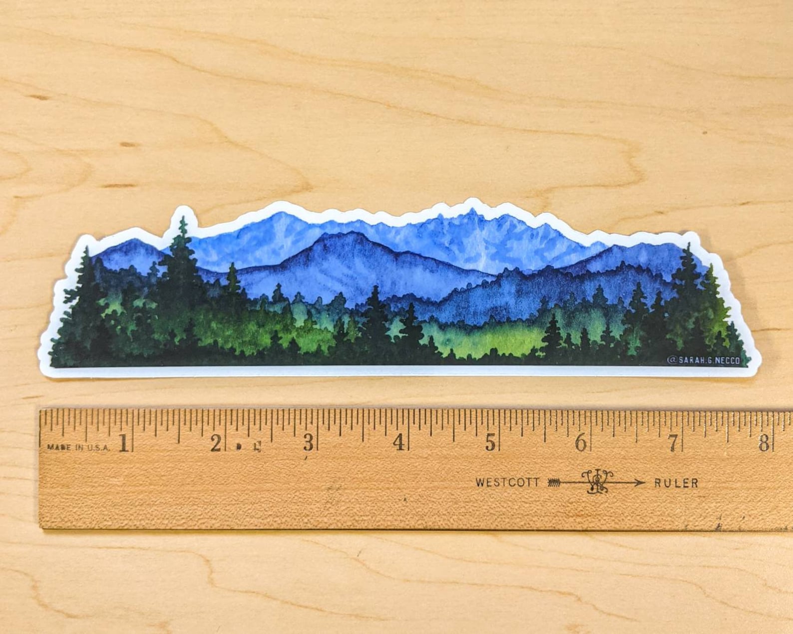 Northwest Landscape Wrap Sticker, 2x8 Clear Vinyl Die Cut Sticker ...