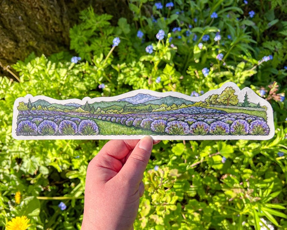 Lavender Fields Landscape Wrap Sticker 2x11 Clear - Etsy