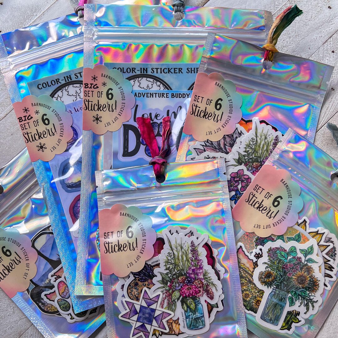 Packaged Sticker Gift Sets, Waterproof & Dishwasher Safe Stickers ...