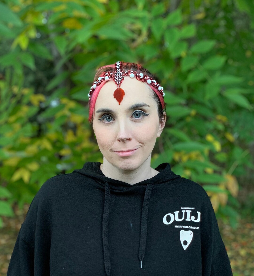 Autumn Leaf Crown Red Maple Leaf Chainmail Tiara - Etsy