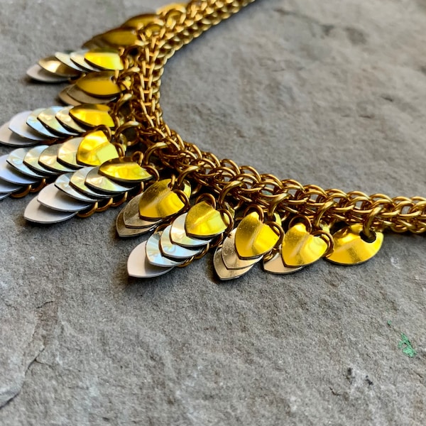 Gold Bib Necklace - Etsy