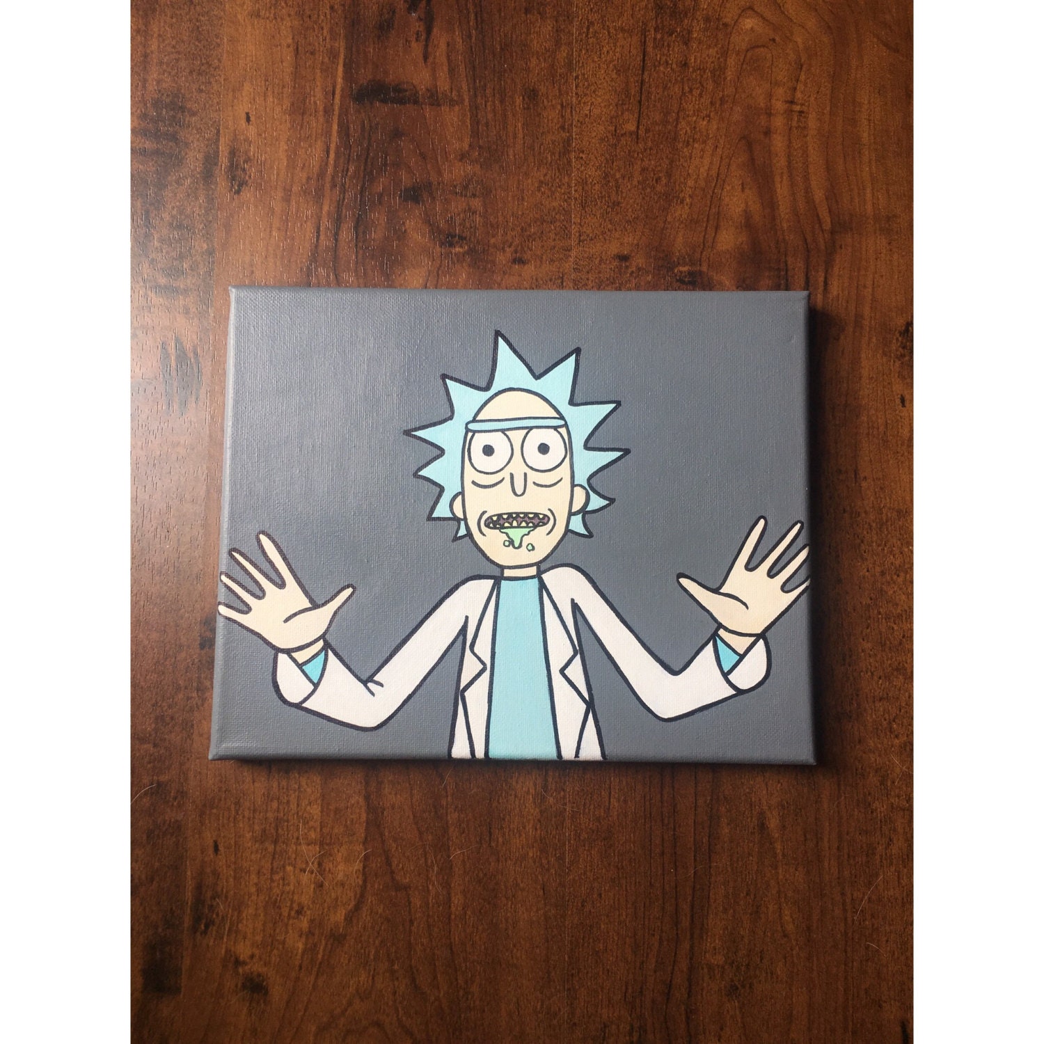 Rick Rick and Morty Hand Painted Painting canvas art | Etsy