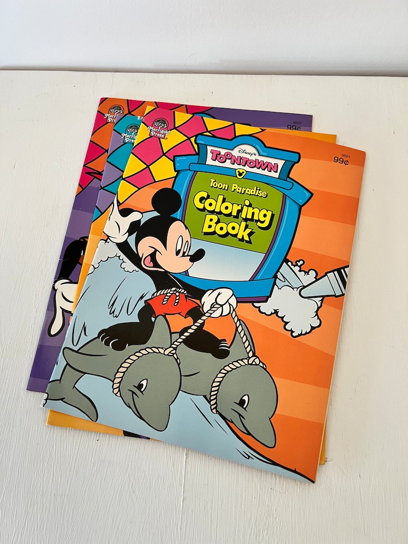 Disney Toontown Coloring Activity Books Multicolor Mickey Donald Goofy ...
