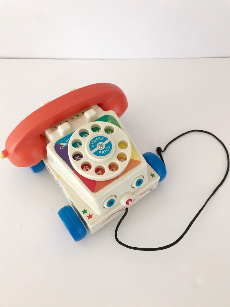 Fisher Price Chatter Phone Vintage Rotary Dial Pull Along Toy - Etsy