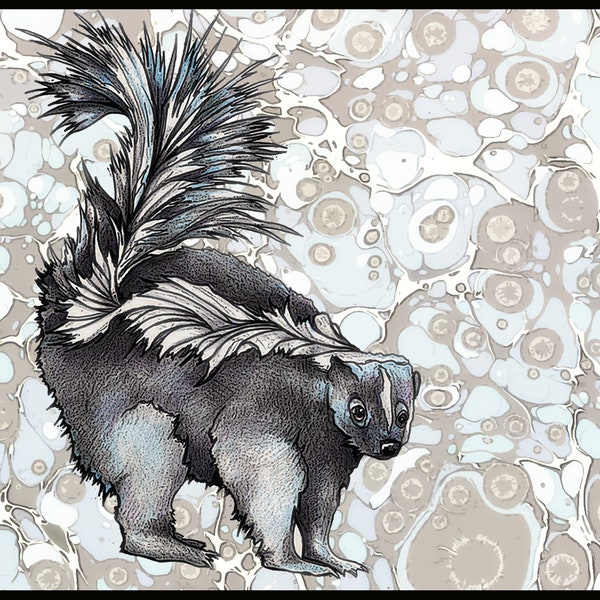 Skunk Card - Etsy