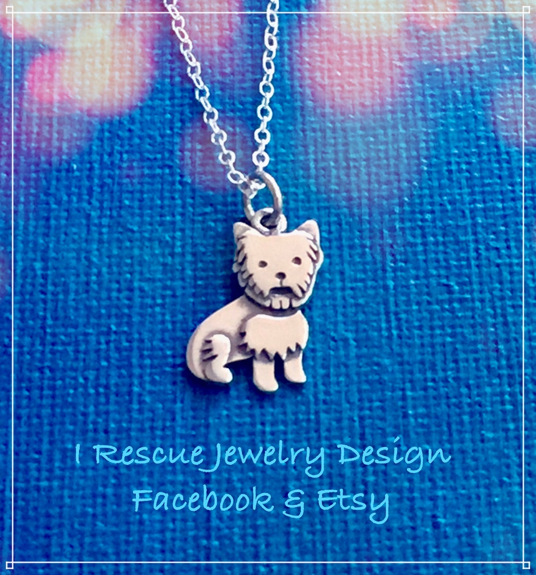 Sterling Yorkshire Terrier Yorkie Pendant on Sterling Chain - Etsy.de
