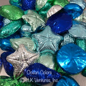 Foil Wrapped Chocolate Seashells, 1 Lb Bulk Boxed, Approx 43 Pcs. Any ...