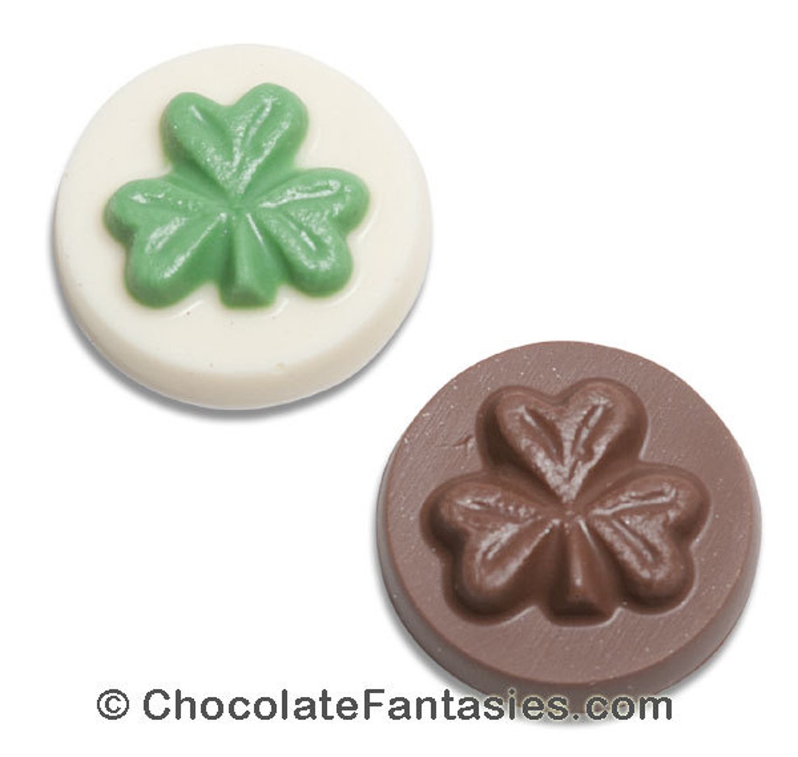 Shamrock Chocolate Rounds 4 Pcs 2.5 Oz Box St. - Etsy