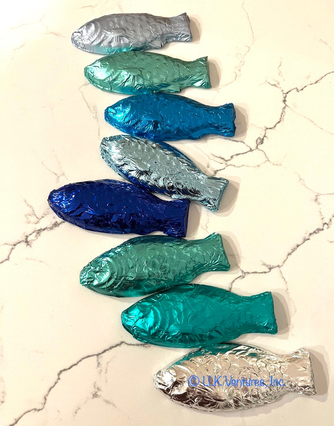 Foil Chocolate Fish, Assorted Flavors & Foils, 1/2 Pound Bulk Box ...