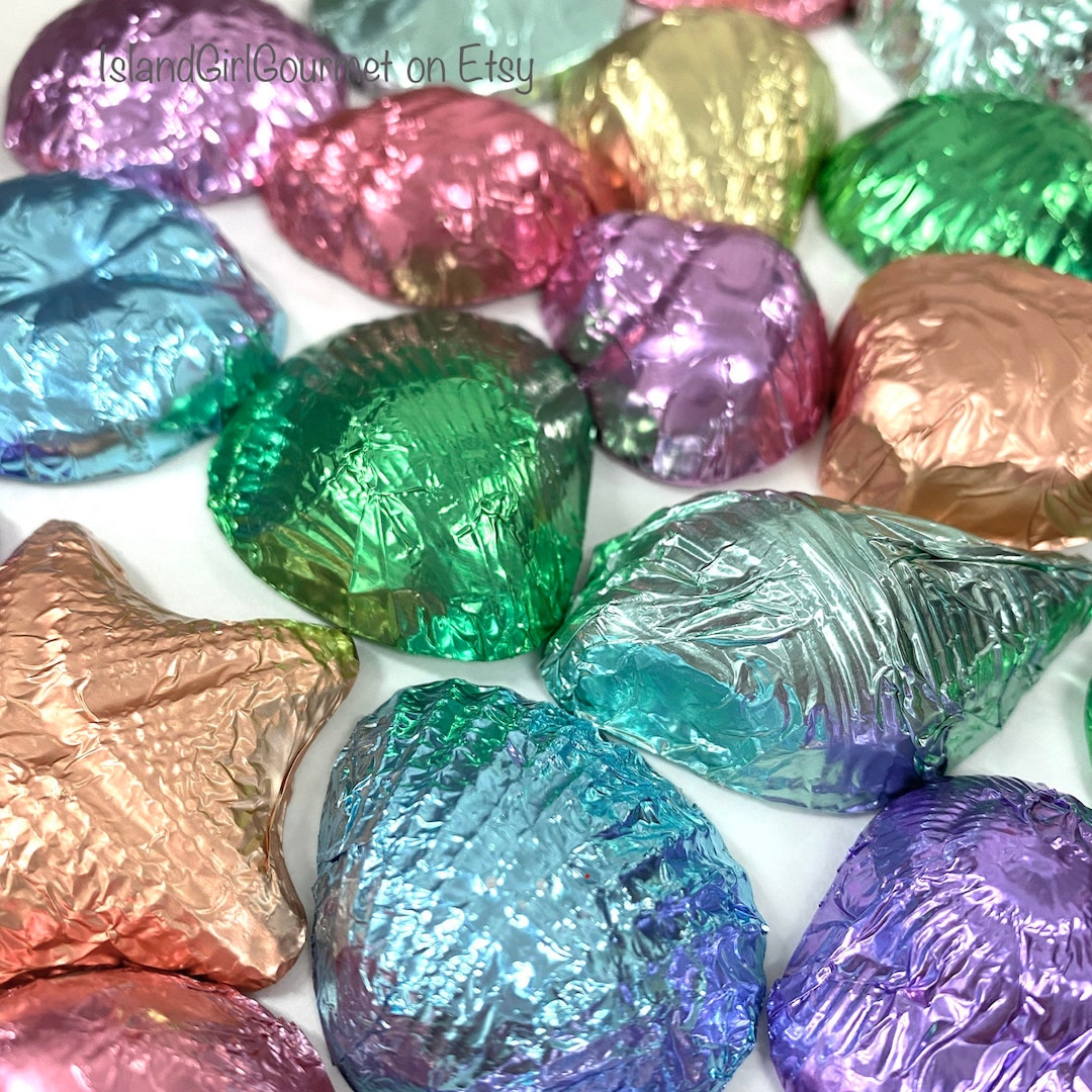 Foil Wrapped Chocolate Seashells, Half Pound Any Chocolate Flavor, Any ...