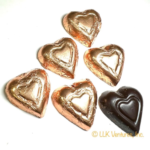 Dark Chocolate Hearts - Etsy