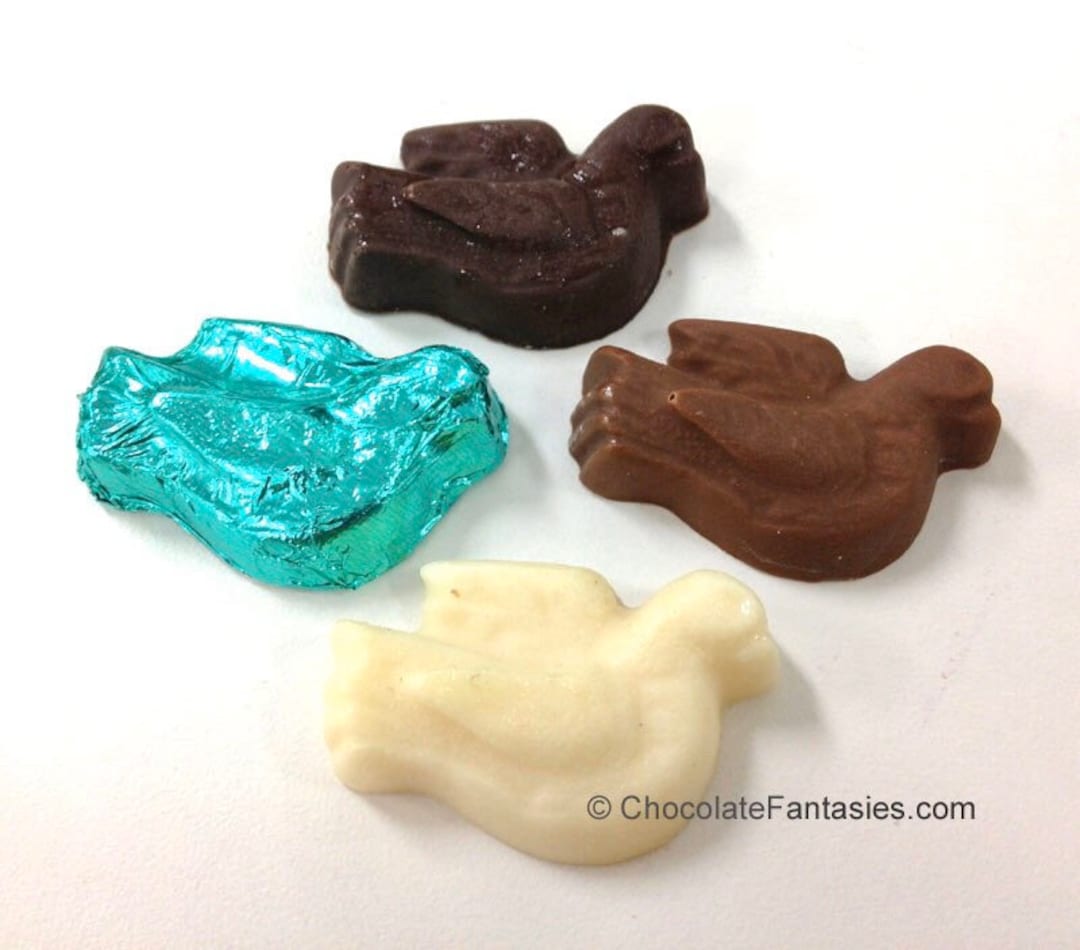 Mini Chocolate Doves, 1/2 Pound Bulk Box (approx. 35 Pcs) Many Flavors ...