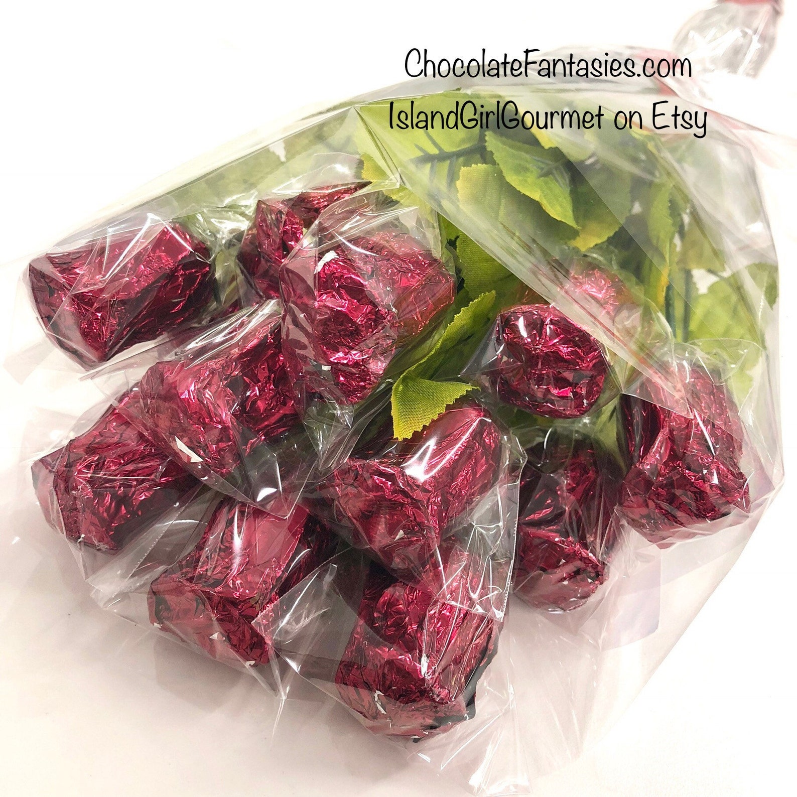 Foil Wrapped Chocolate Roses 1 Dozen Bouquet. Any Color Foil - Etsy Canada