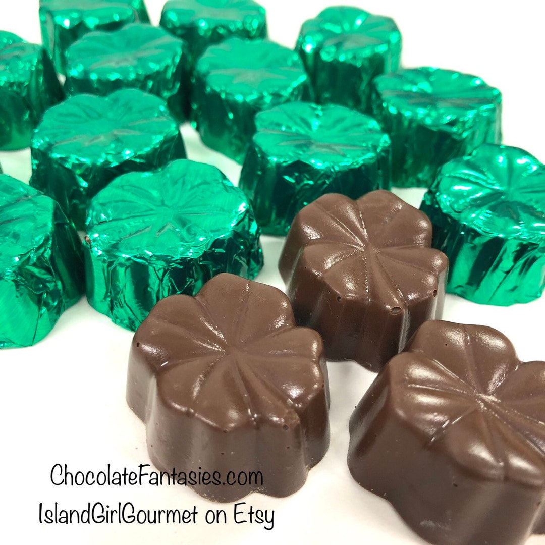 Foil Wrapped Chocolate Shamrocks, 1 Pound Bulk Boxed, St. Patrick's Day ...